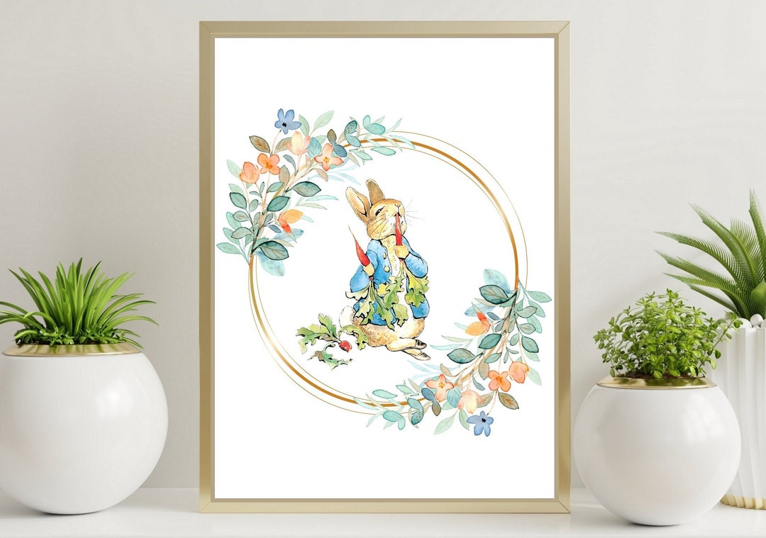 Peter Rabbit Beatrix Potter Home Decor Nursery Print Instant Digital ...