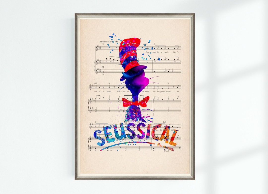 Seussical Musical Original Poster Music Sheet High School Musical Art ...