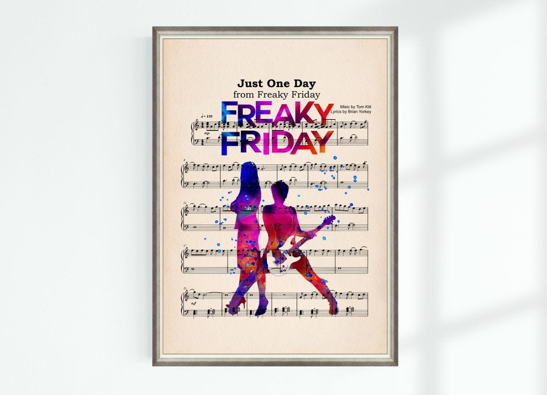 Freaky Friday Musical Poster Just One Day Sheet Music High School Art ...