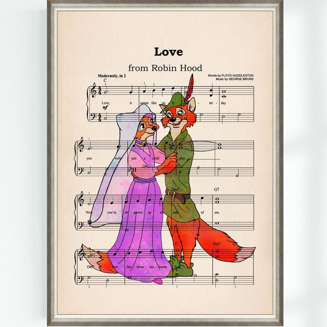 Hood and Maid Marian Musical Poster Love Music Sheet High School ...