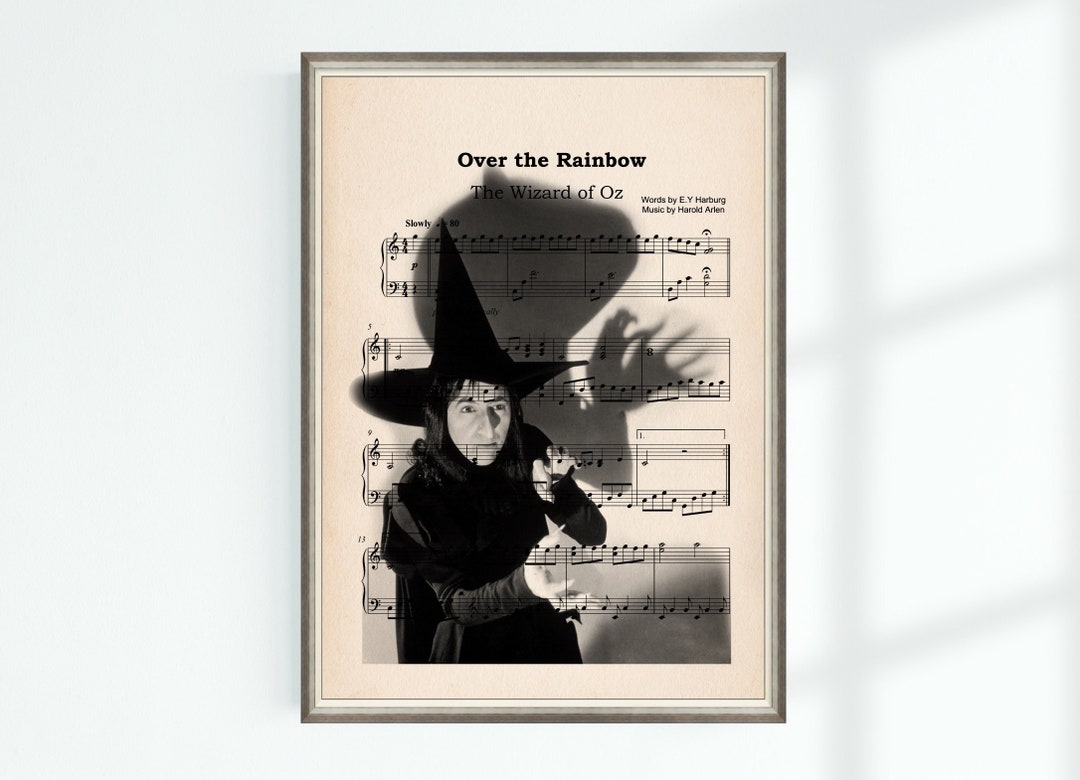 Wizard of Oz Musical Poster Wicked Witch of the West Over the Rainbow ...