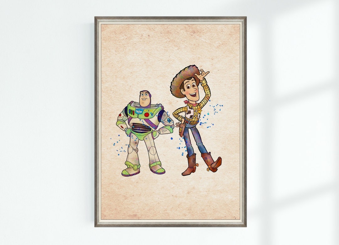 Woody and Buzz Print Toy Story Poster Nursery Printable Baby Room Decor ...