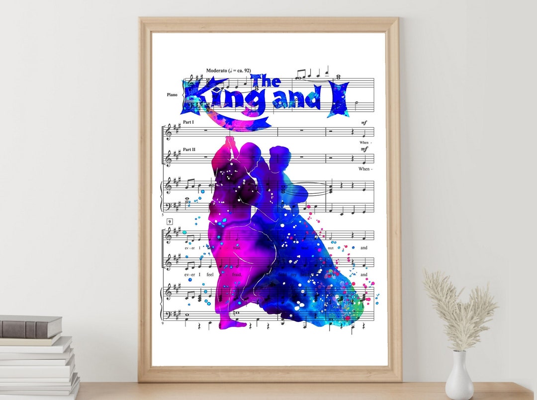 King and I Original Poster High School Art Print Nursery Instant ...