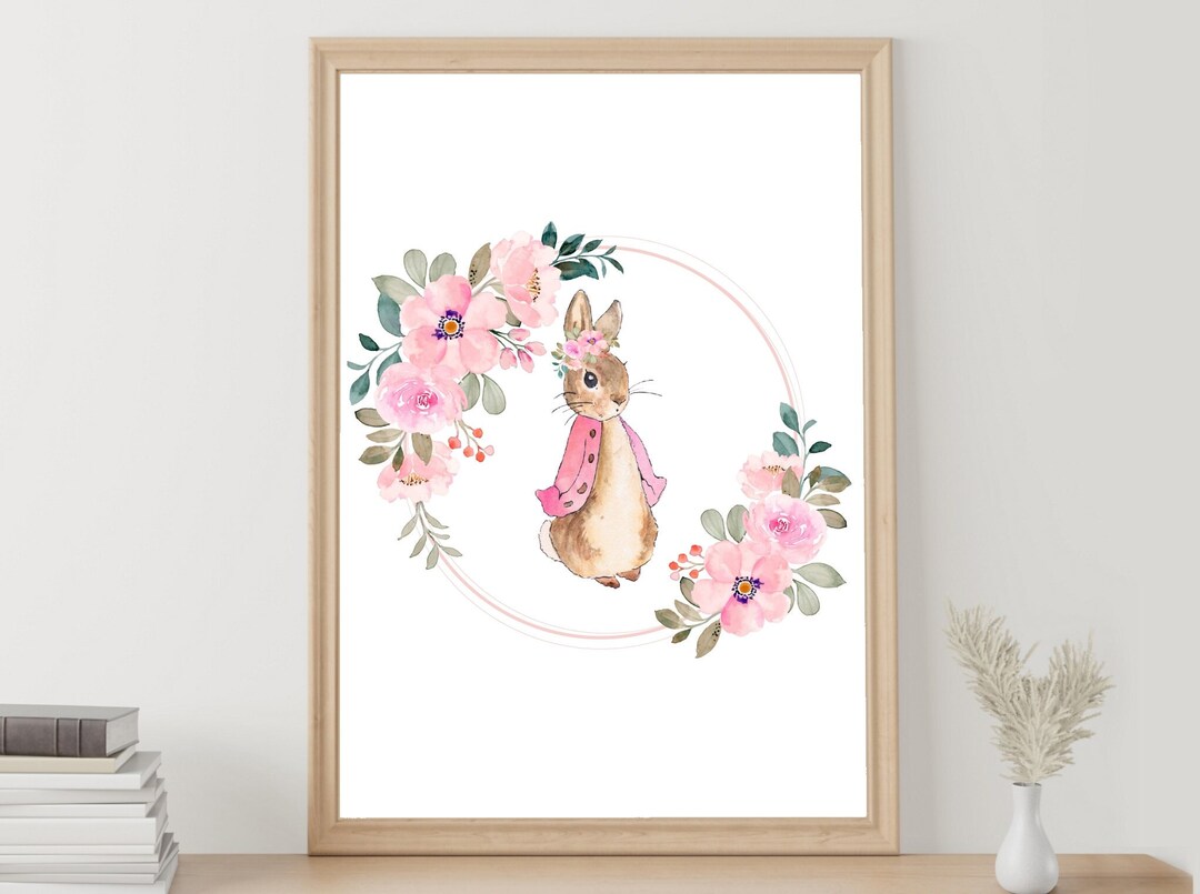 Flopsy Bunny Peter Rabbit Nursery Print Beatrix Potter Poster Instant ...