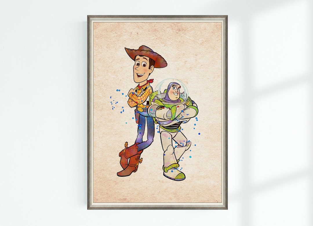 Toy Story Poster Woody and Buzz Art Print Nursery Printable Baby Room ...