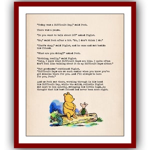 Today Was a Difficult Day, Said Pooh...do You Want to Talk About It ...