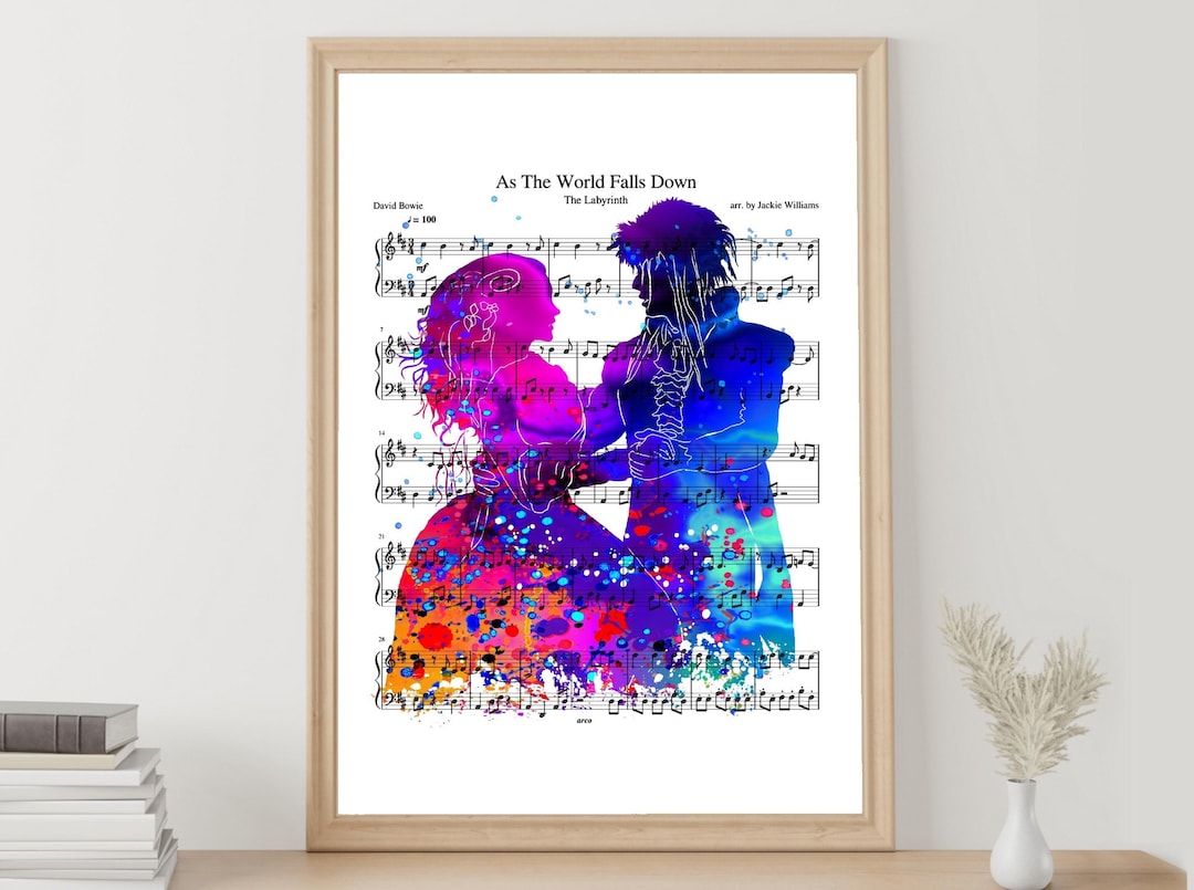 Labyrinth 1986 Poster Jareth and Sarah Musical High School Instant ...