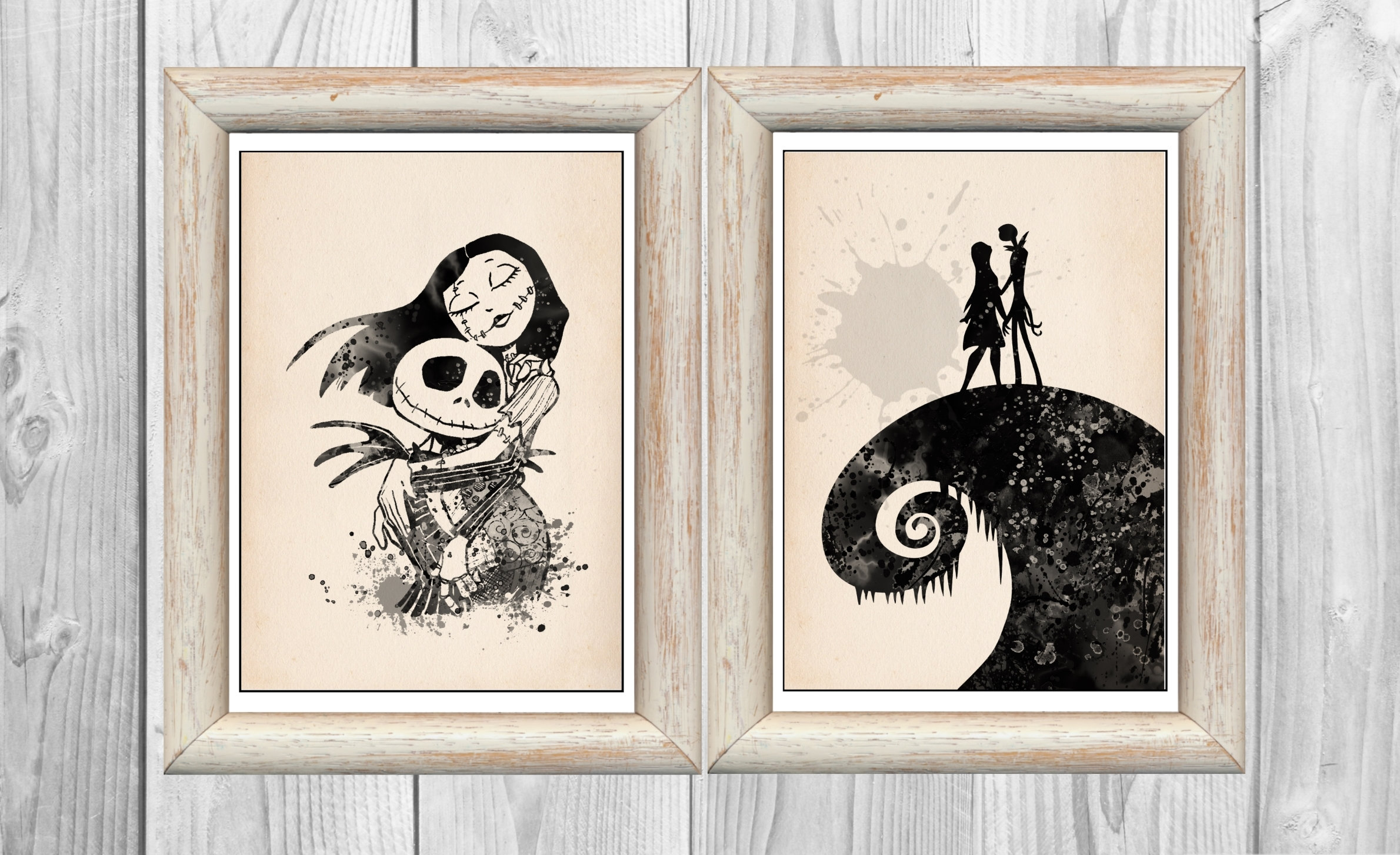 Jack and Sally Poster Nightmare Before Christmas Poster Set of 2 ...