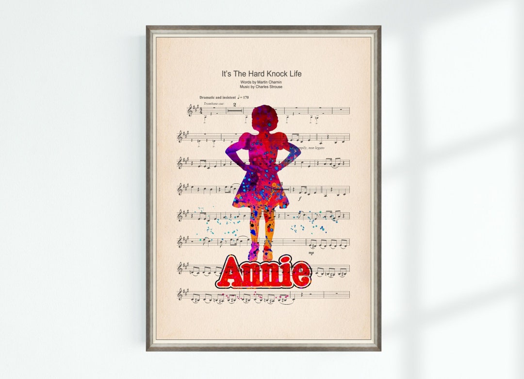 Annie Musical Original Poster High School Sheet Music Art Print Instant ...