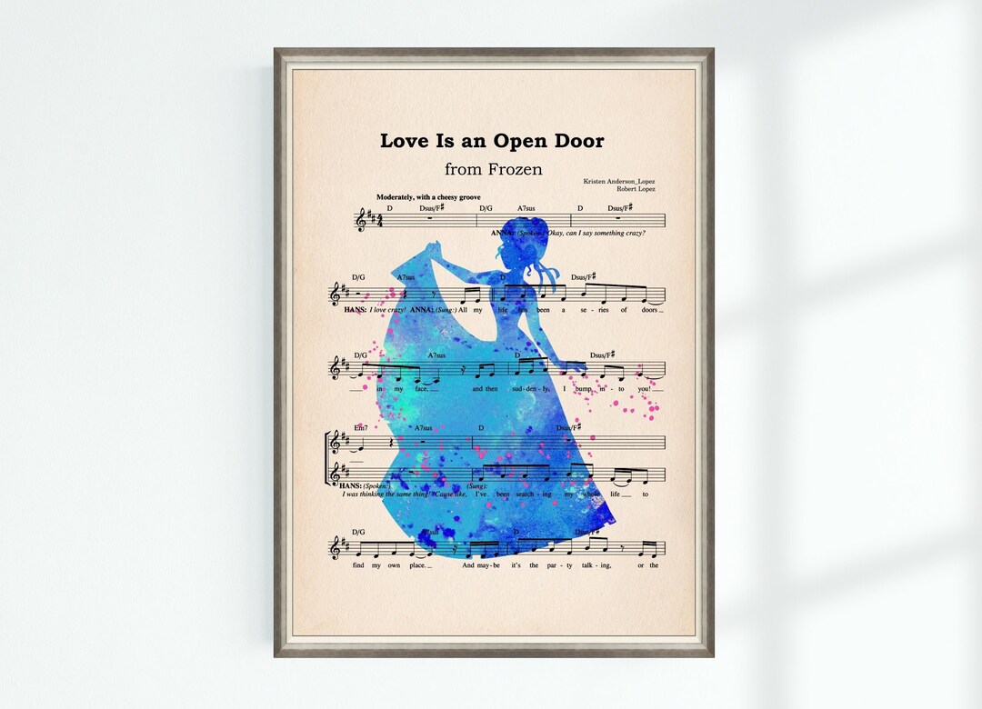 Frozen Musical Poster Anna Love is an Open Door Music Sheet High School ...