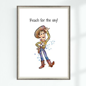 Set of 2 Toy Story Print Woody and Buzz Quotes Poster to Infinity and ...