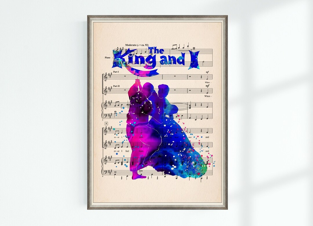 King and I Original Poster Music Sheet High School Musical Art Print ...