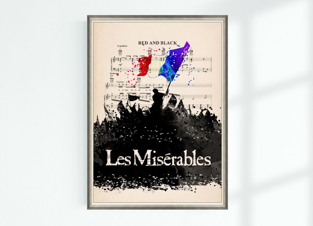 Les Misérables Musical Poster Music Sheet High School Musical Art Print ...