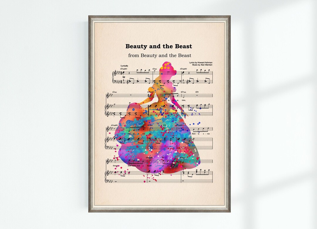 Beauty and the Beast Poster Belle Princess Musical Print Beauty and the ...