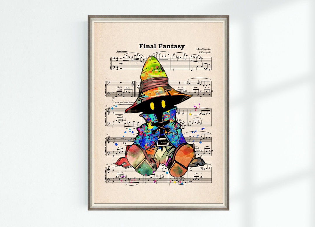 Final Fantasy Musical Poster Game Print Music Sheet High School Musical ...