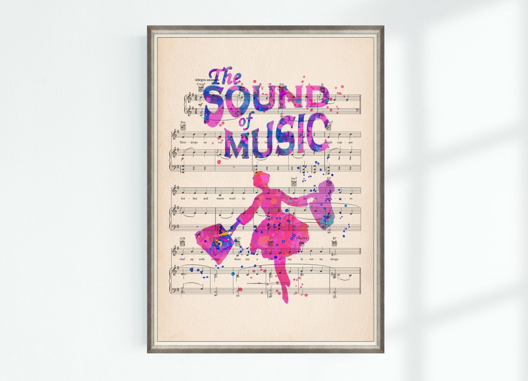 Sound of Music Poster Music Sheet High School Musical Art Print Home ...