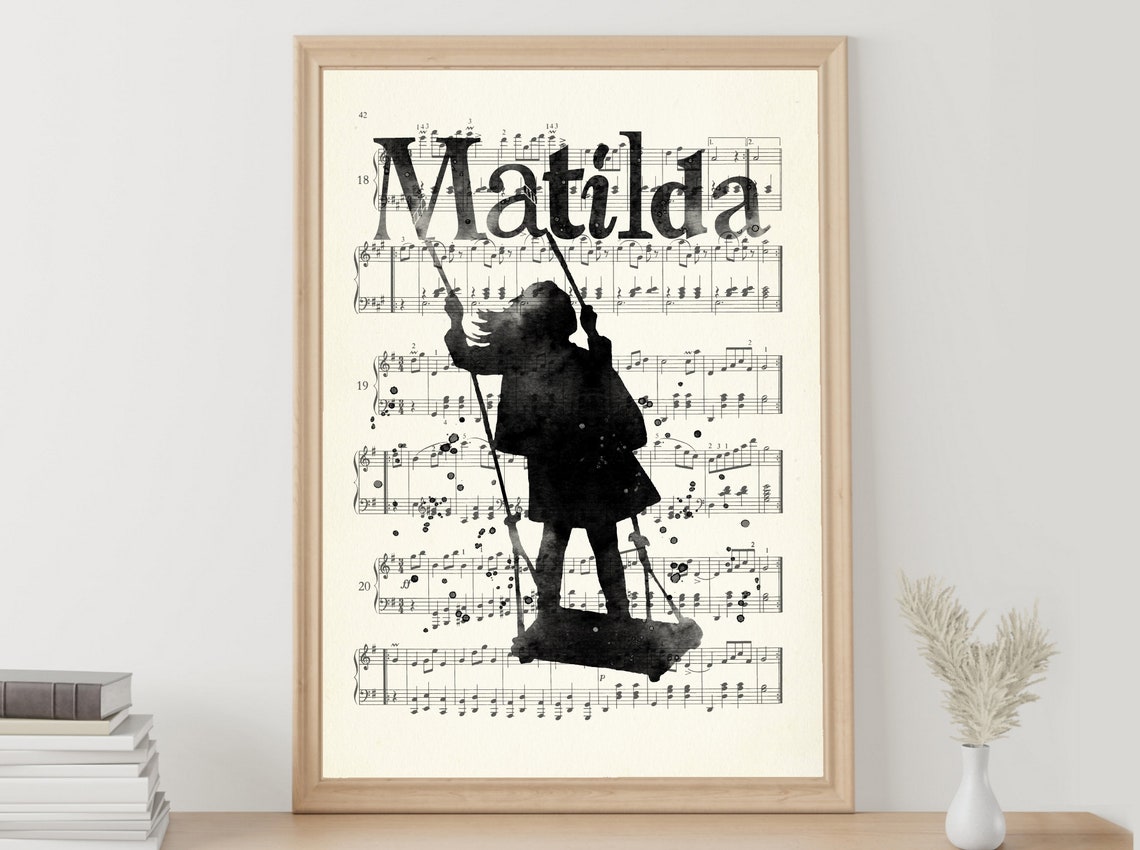Matilda Poster Watercolor High School Musical Sheet Art Wall Decor Book ...