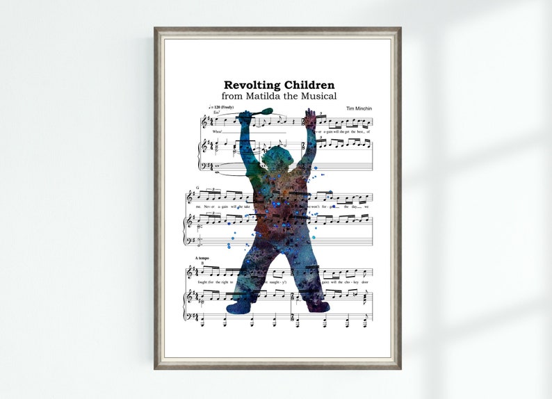 Bruce Matilda Musical Poster Revolting Children Musical Sheet High ...