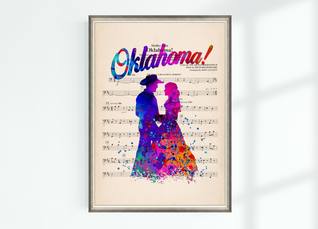 Oklahoma Musical Original Musical Poster Music Sheet High School ...