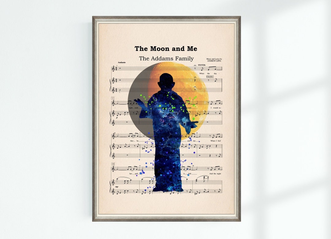 Addams Family Uncle Fester Watercolor Poster the Moon and Me Music ...