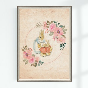 Mom Peter Rabbit Kids Decor Beatrix Potter Character Poster Home Decor ...