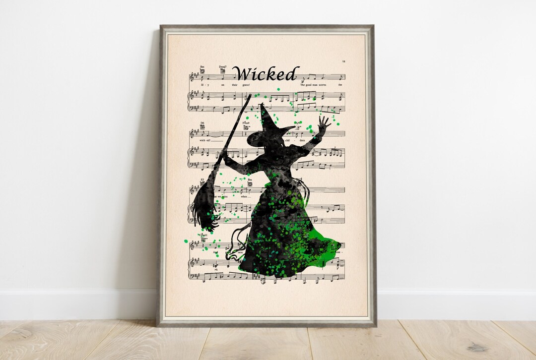 Wicked Witch Musical Poster High School Art Print Nursery Instant ...