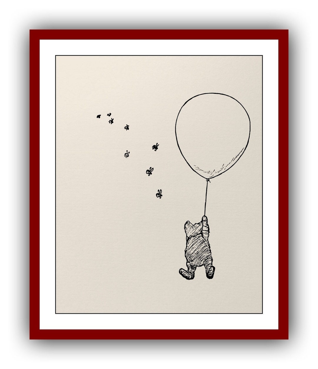 Winnie the Pooh the Bees Are Getting Suspicious Print Vintage Poster ...