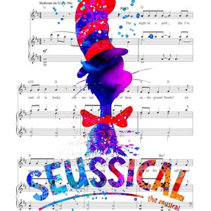 Seussical Musical Original Poster High School Art Print Nursery Instant ...