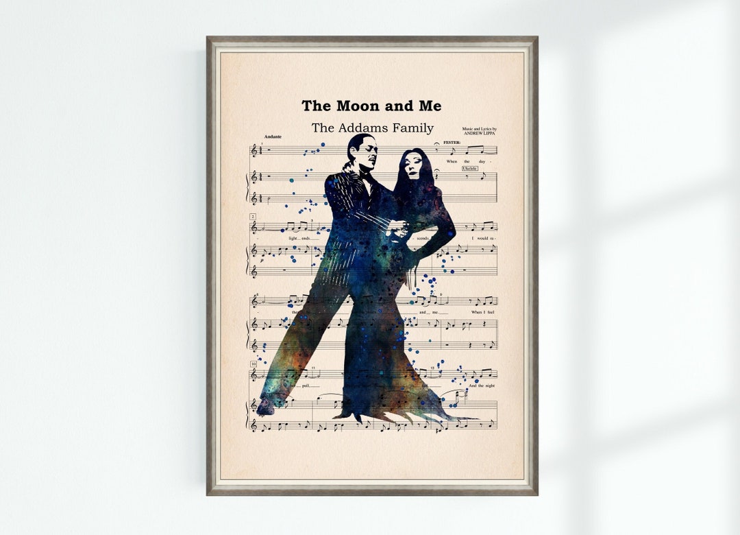 Addams Family Gomez and Morticia Watercolor Poster the Moon and Me ...