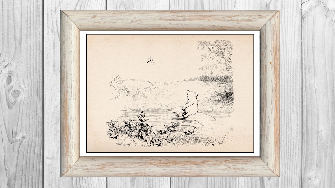 Winnie the Pooh Vintage Classic Poster Nursery Print Instant Digital ...