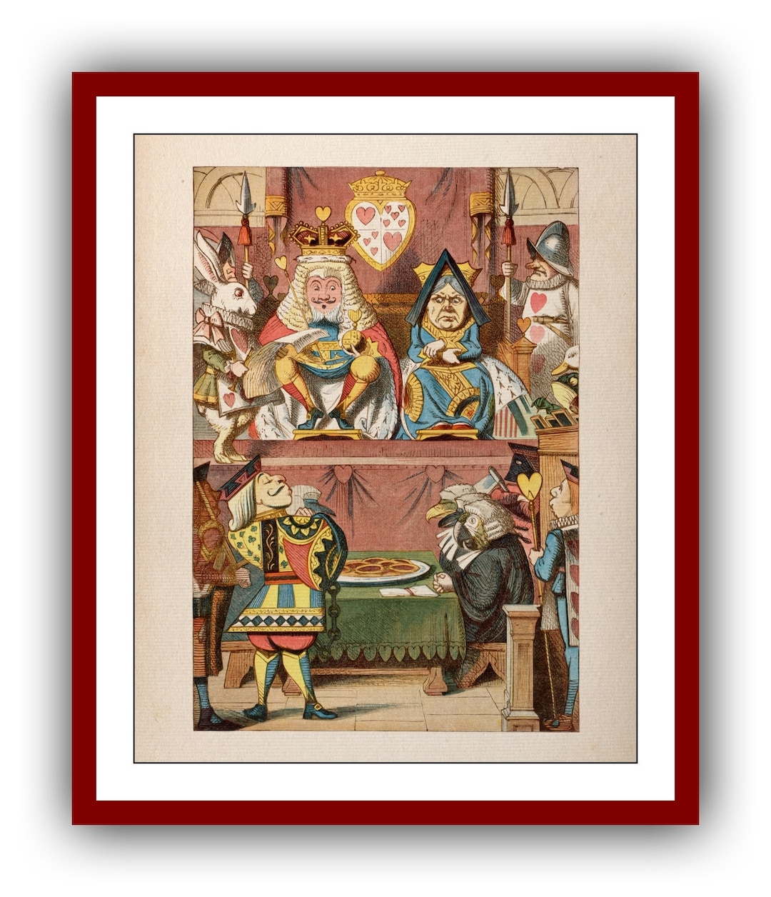 Alice in Wonderland the Courtroom Poster Classic Vintage Print John ...