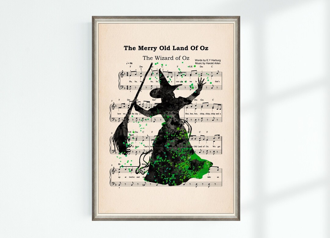 Wizard of Oz Musical Poster Wicked Witch of the West the Merry Old Land ...