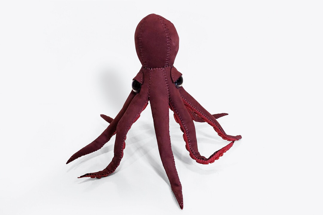 Limited Edition* Wine Leather Octopus With Suckers, Genuine Leather ...