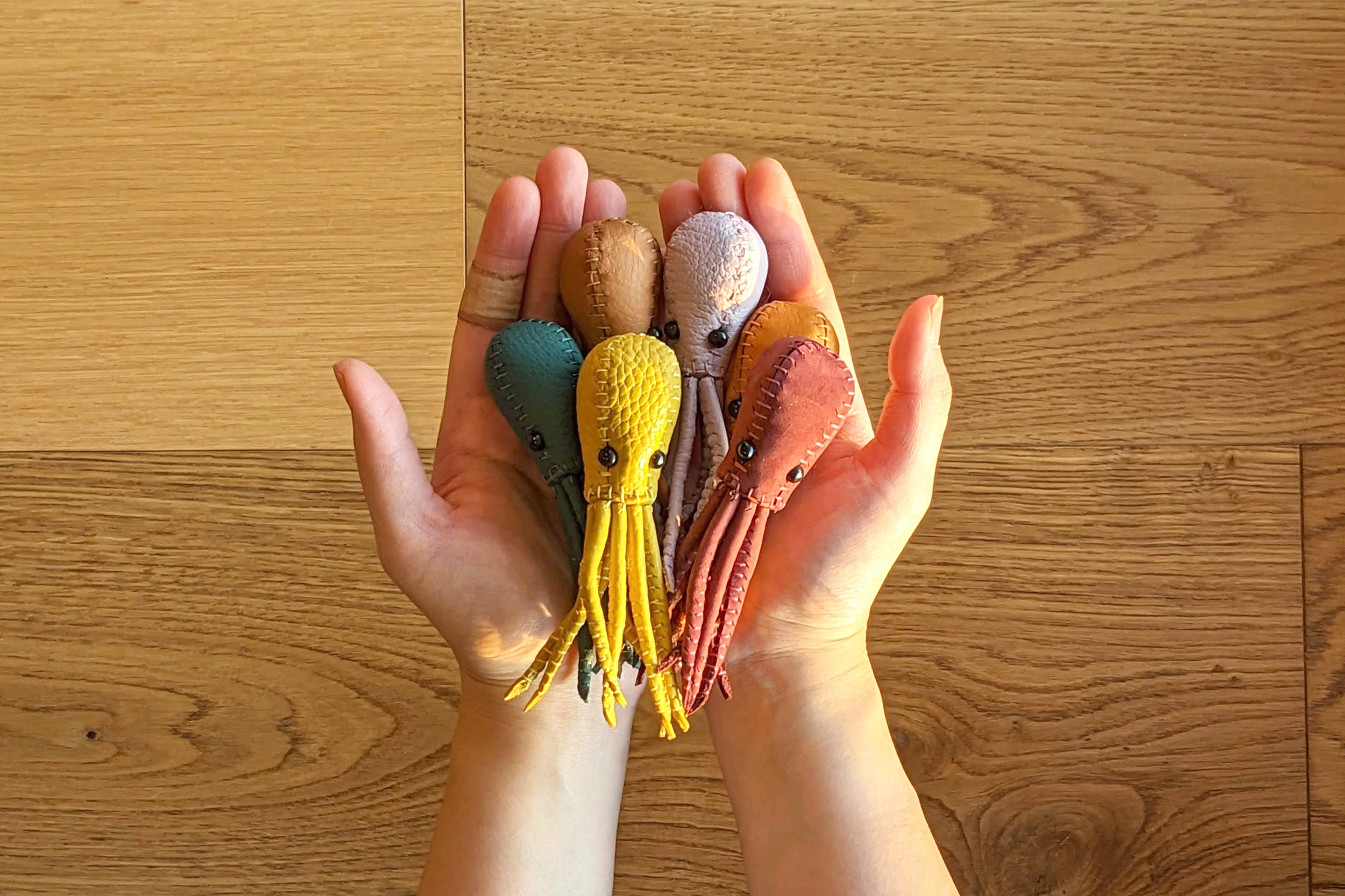 Handmade Leather Octopus, Genuine Leather, Home Decoration, Stuffed ...