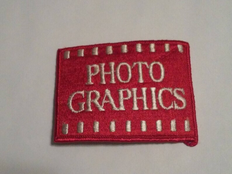 Photo Graphics (red) Embroidered Jacket Patch Old School - Vintage - Etsy