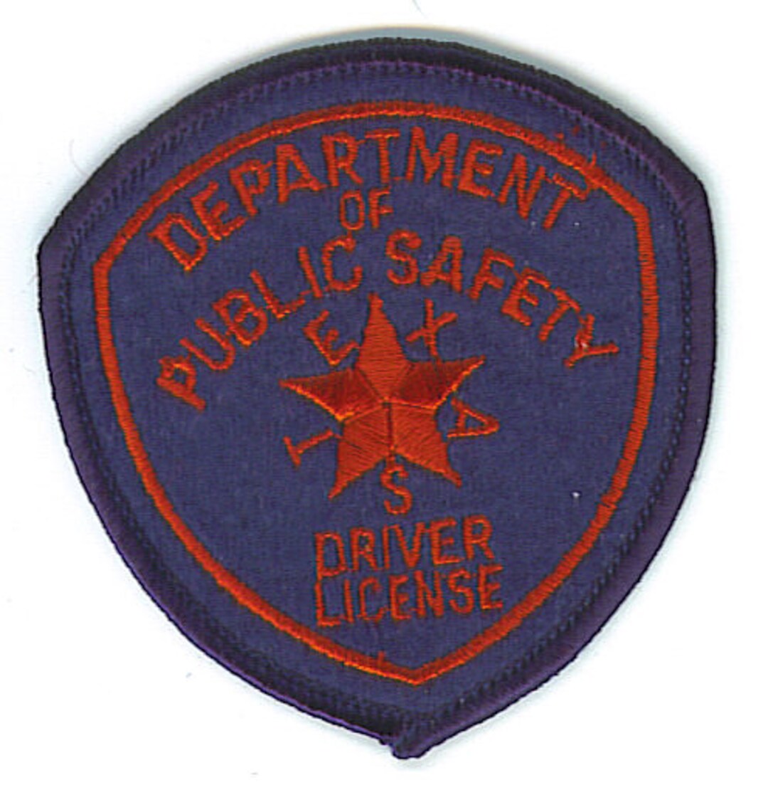DPS Texas Driver License Navy Blue Embroidered Old School Patch ...