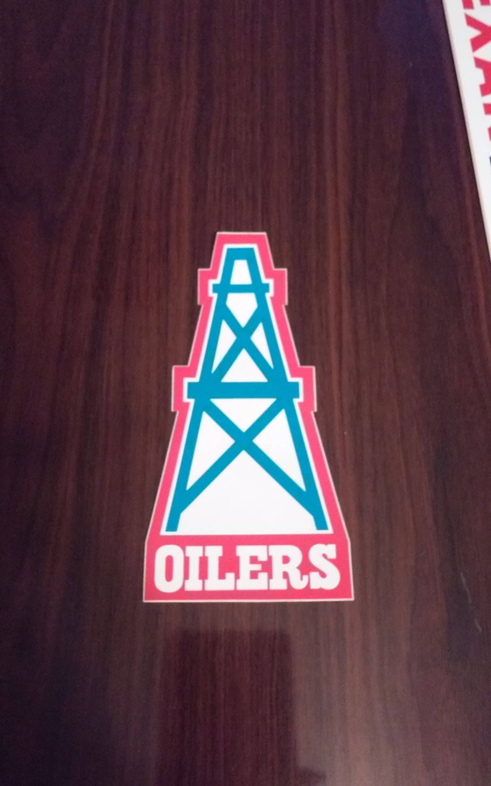 Oilers Derek Houston Oilers NFL Sticker - Retro 1980's Vintage - Etsy