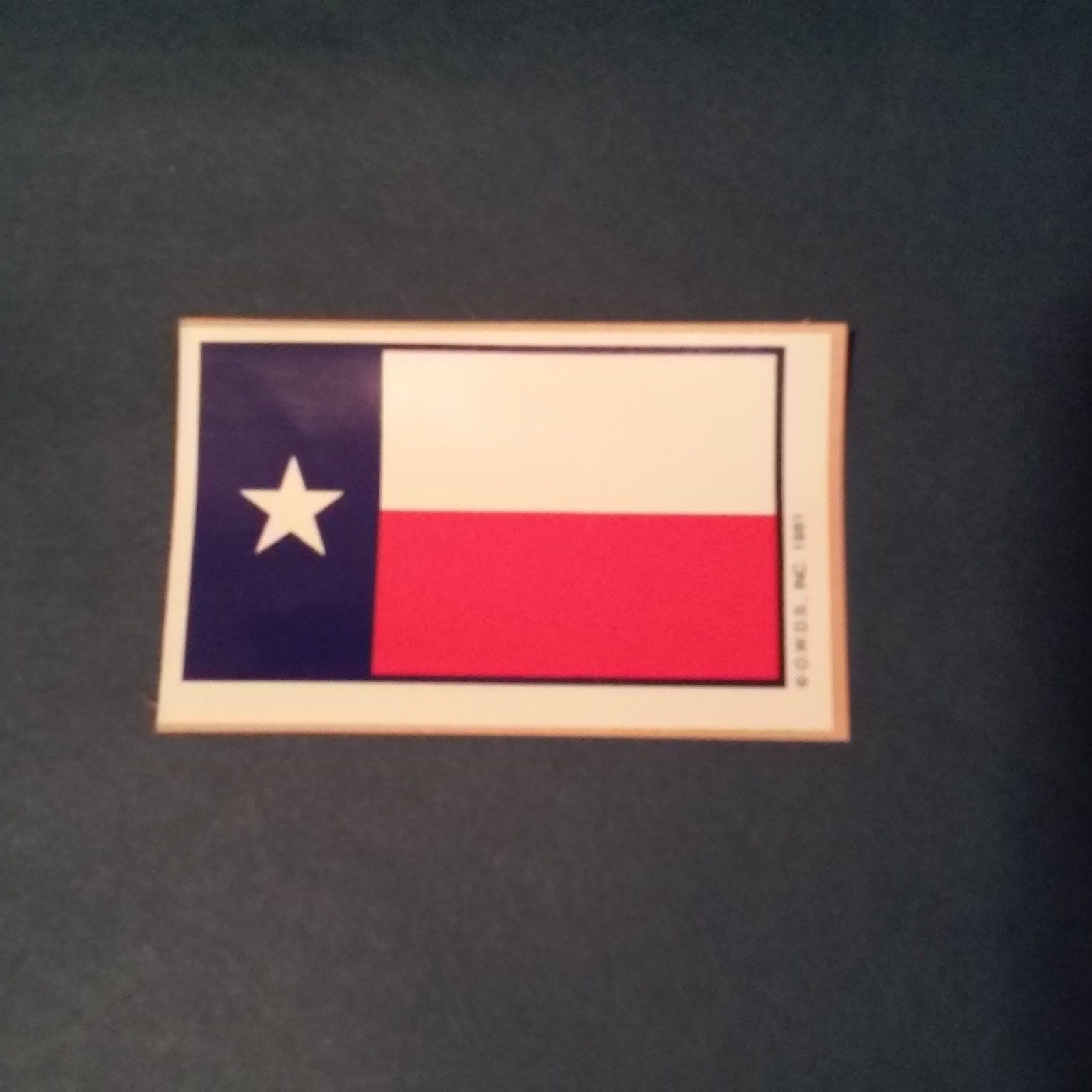 State of Texas Flag Emblem Decal Bumper Sticker - Retro 1980's Vintage ...