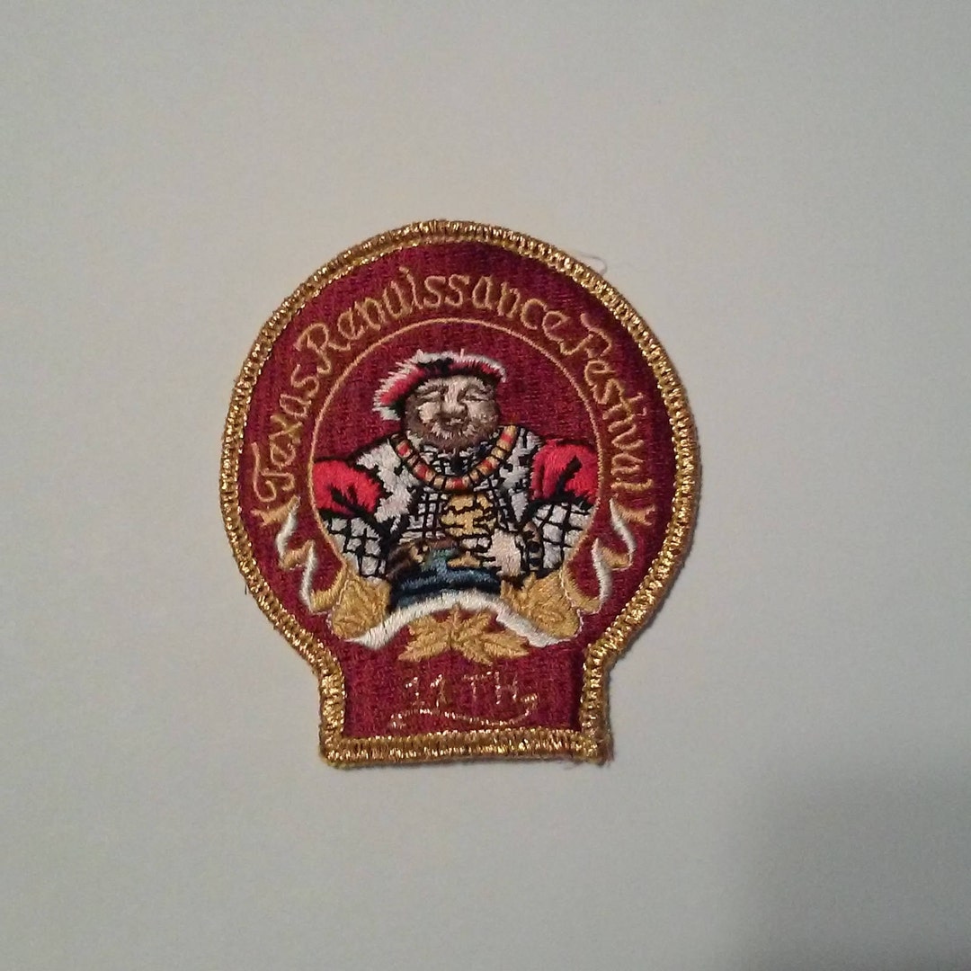 Texas Renaissance Festival 11th Event Red Gold Trim Old School Patch ...