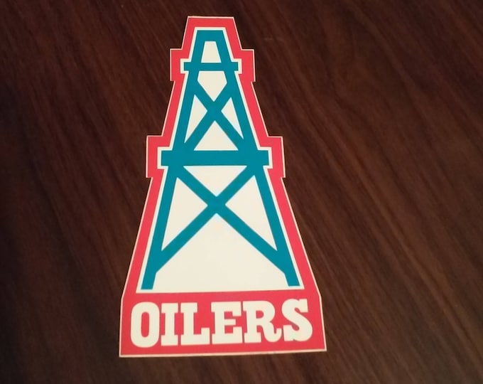 Oilers Derek Houston Oilers NFL Sticker - Retro 1980's Vintage - Etsy