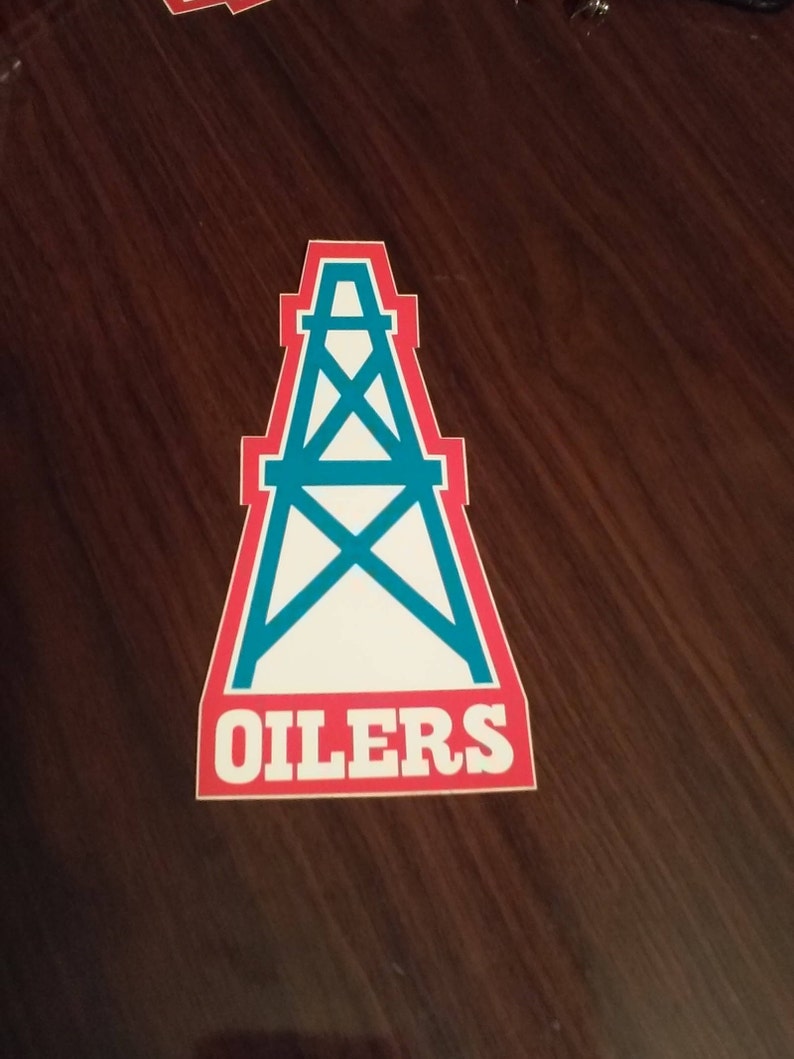 Oilers Derek Houston Oilers NFL Sticker - Retro 1980's Vintage - Etsy