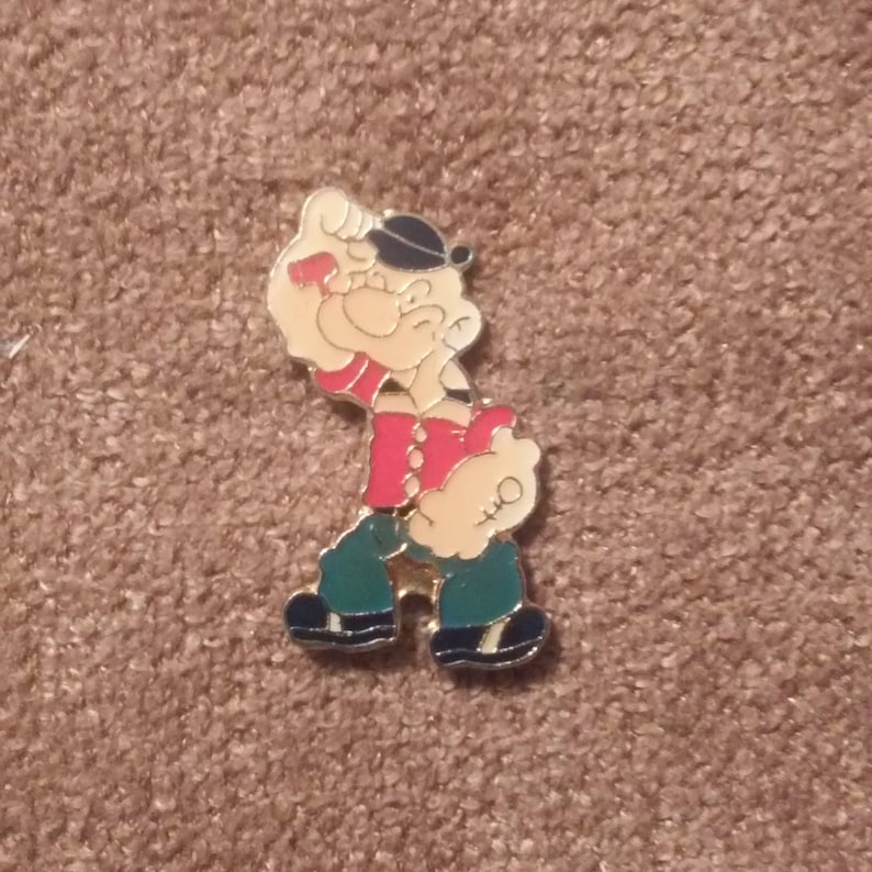 Popeye the Sailor Man, Cartoon Enameled Lapel Pin - Vintage - Etsy