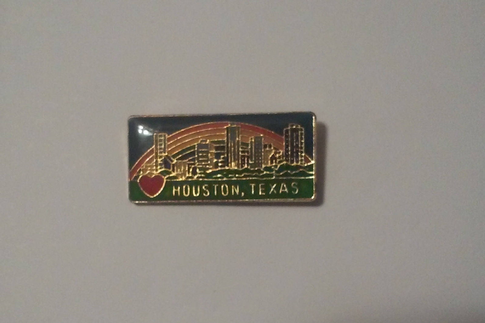 Houston Rainbow Heart City, I Heart Houston, Houston Texas Hat-tie Tack ...