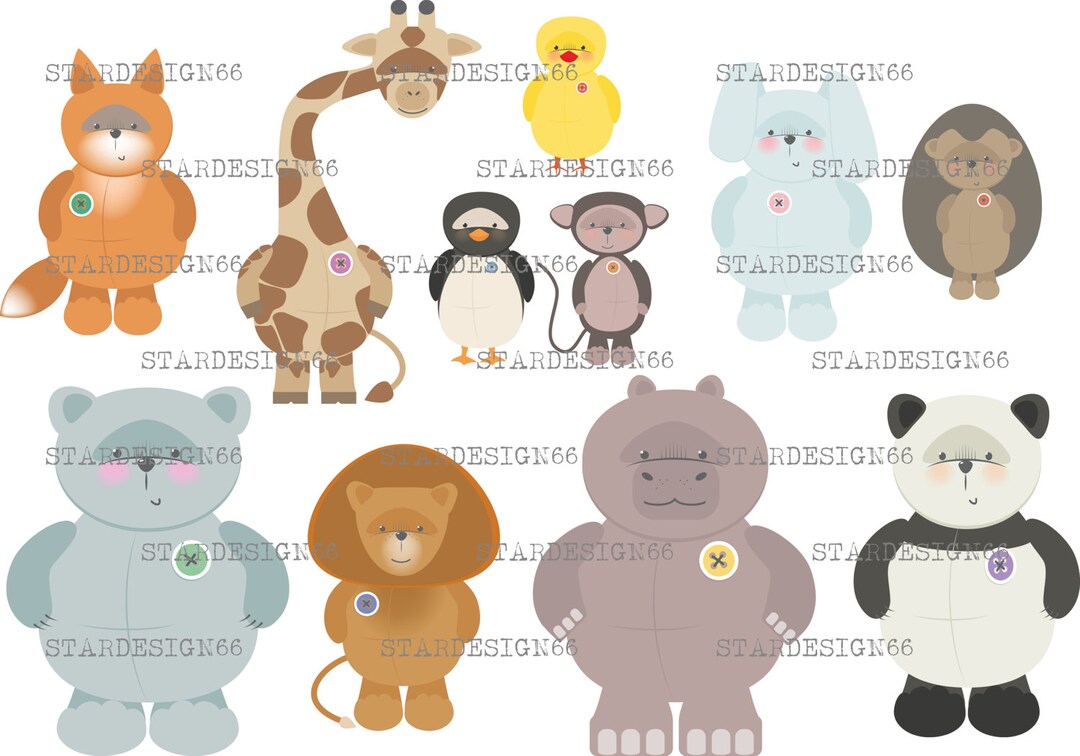 Digital SVG PNG JPG Puppet Animals, Forest Animals, Cute Animals ...
