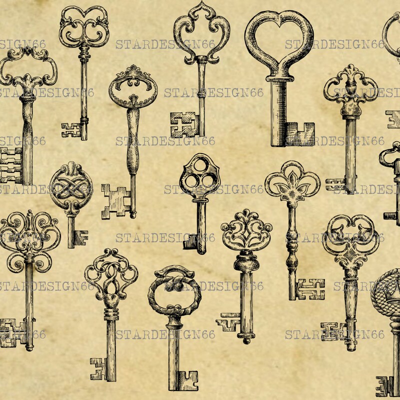 Skeleton Key Art - Etsy
