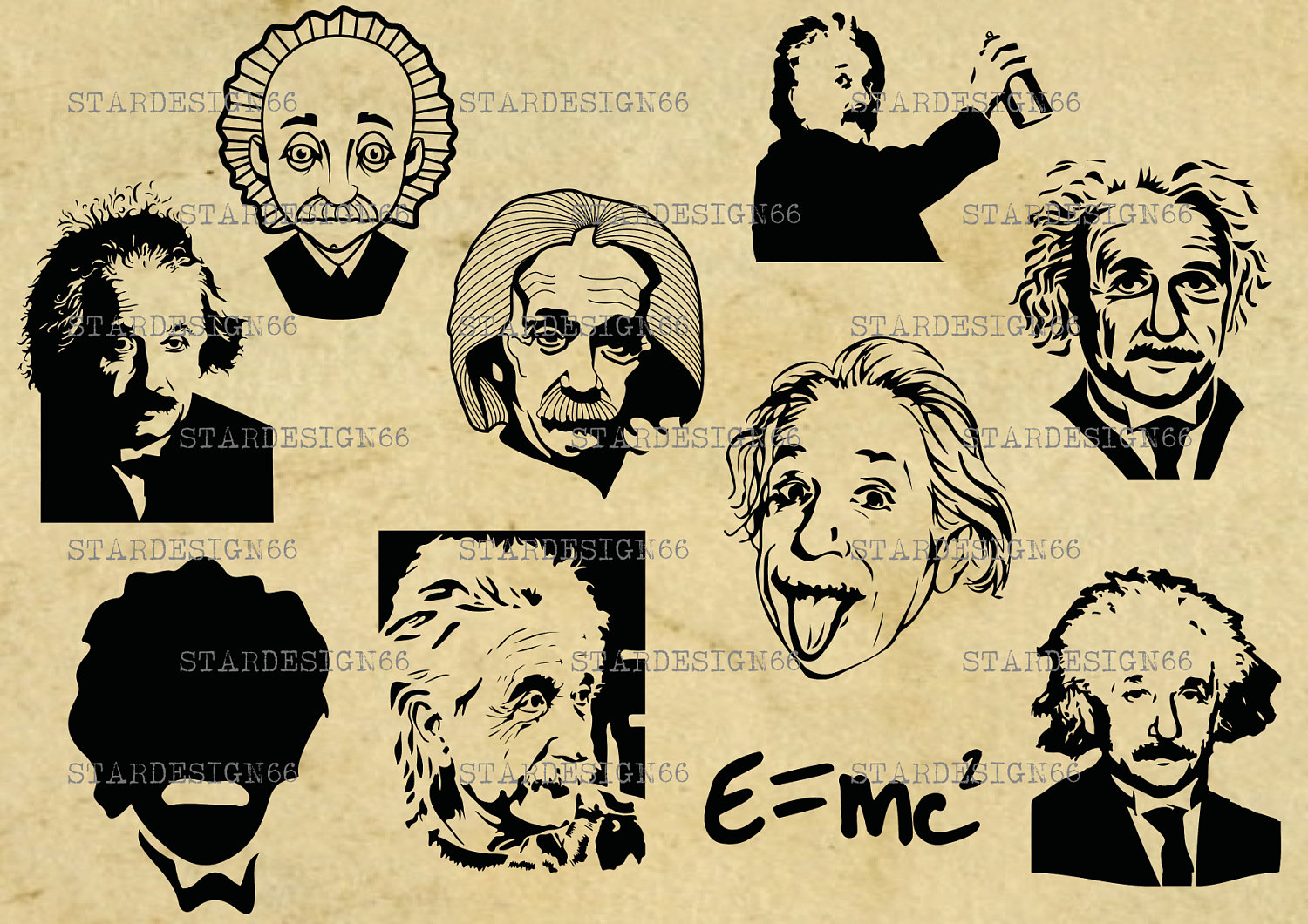 Albert Einstein Silhouette
