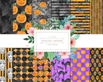 Halloween Digital Paper Designs to Use for Scrapbooking - Etsy