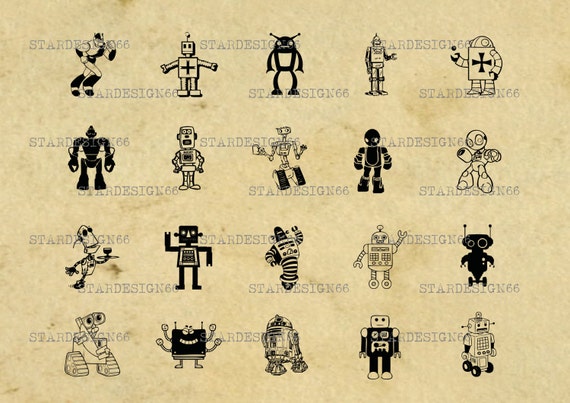 Digital SVG PNG JPG Robot Droid Lovebot Alien Robot | Etsy