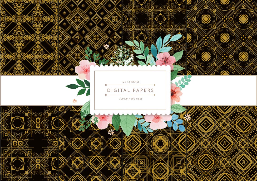 DIGITAL PAPERS Luxury Vintage Seamless | Graphic Resources Printable ...