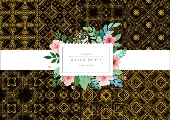 DIGITAL PAPERS Luxury Vintage Seamless Graphic Resources | Etsy